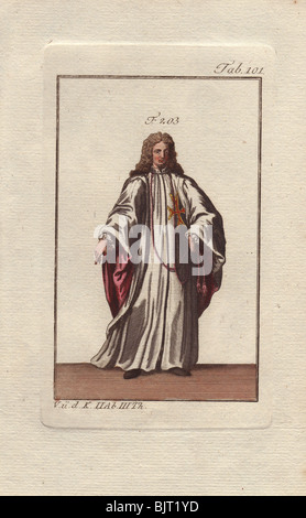 Knight in ceremonial robes of the Order of Saint Micheal, a French ...