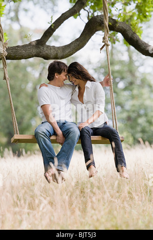 Couple Swing on love tree, Valentine day Special scenery Drawing ...
