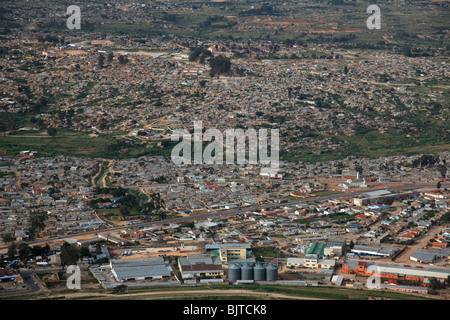 View of Lubango city from the Cristo Rei statue, Huila province, Angola ...