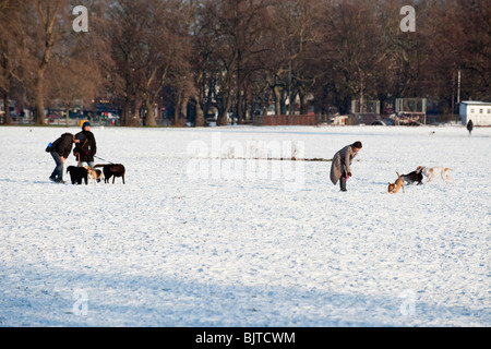 Clapham Common in the snow Stock Photo - Alamy