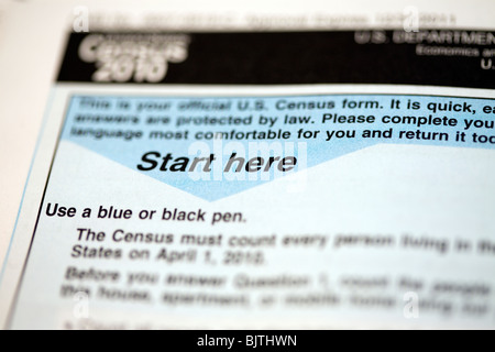 2010 Census Form Stock Photo - Alamy
