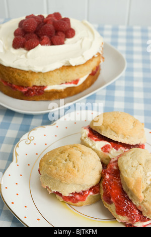 Scones and sponge cake Stock Photo - Alamy