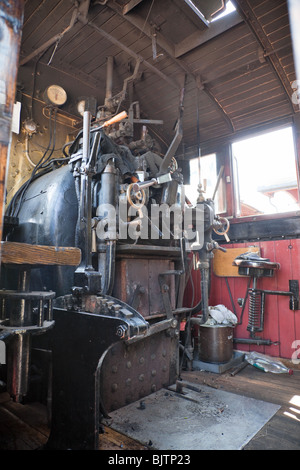 Cockpit interior of steam engine Stock Photo - Alamy