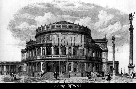 Semperoper opera house by Gottfried Semper, 1841, Theaterplatz Stock ...