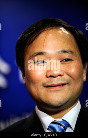 Li Shufu chairman of Geely and Volvo is giving the interview in ...
