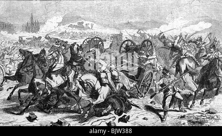 Austro-Prussian War 1866, combat at Aschaffenburg, 14.7.1866, Prussian ...
