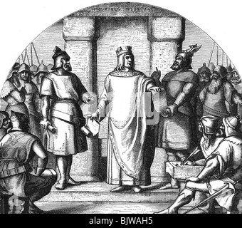 Treaty Of Verdun 843 Stock Photo - Alamy