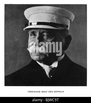 A portrait photograph of Count Ferdinand von Zeppelin., Large Stock ...