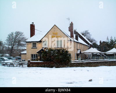 The Ship Inn, Langstone, in the snow Stock Photo - Alamy