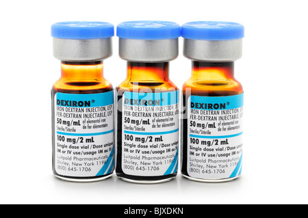Vials of Injectable Iron Liquid - indicated for Iron deficiency Stock ...