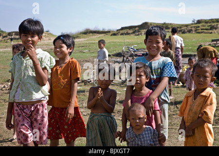Group portrait of Children, Myanmar Stock Photo - Alamy