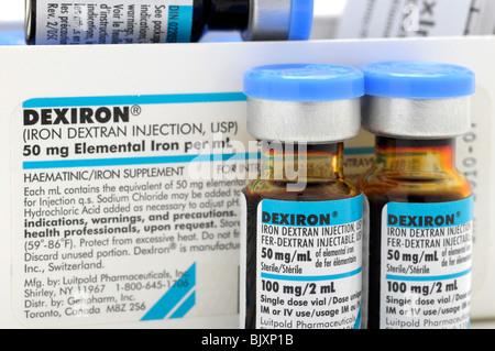 Vials of Injectable Iron Liquid - indicated for Iron deficiency Stock ...