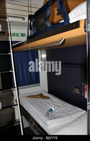 German EuroNight train compartment, 1st class Stock Photo - Alamy