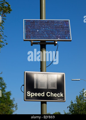 A Solar powered traffic speed warning display and camera in Wales UK ...