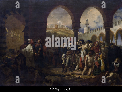 Baron Antoine-Jean Gros Bonaparte visitant les pestiférés de Jaffa ...