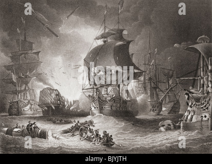 BATTLE OF THE NILE 1798. Aboukir Bay.French Revolutionary Wars. SMALL ...