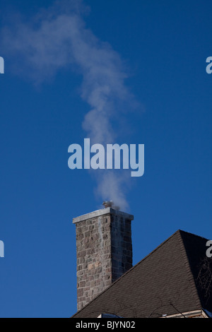 Industrial chimney with gases and smoke coming out - concept: air ...