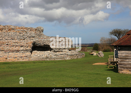 England, Kent. Richborough Roman castle, Portus Rutupiae. 3rd century ...
