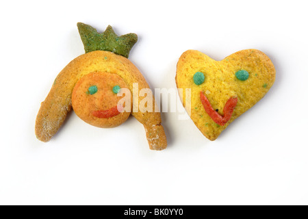 colorful multicolor funny biscuits shapes white background Stock Photo ...