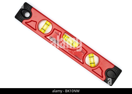 Red Spirit Level Stock Photo - Alamy