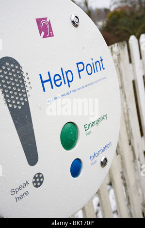 Help point machine on a railway platform in England Stock Photo - Alamy