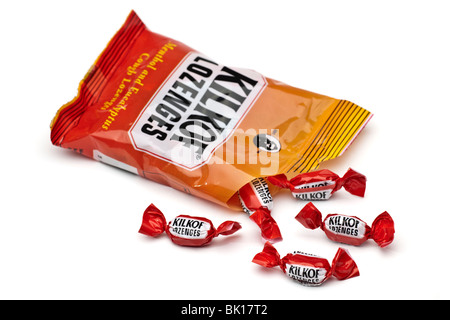 Boiled Kilkof sweet lozenge on an open wrapper Stock Photo - Alamy