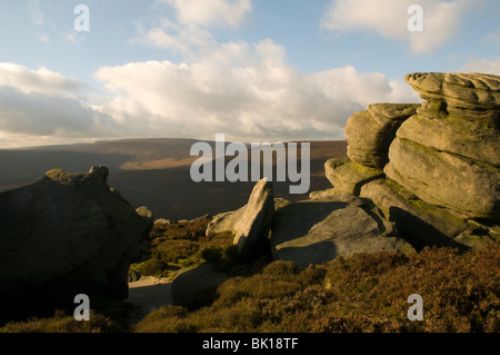 Crow Stones Edge, Outer Edge hill, Upper Derwent Valley, Peak District ...
