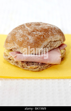 Wholemeal Ham Roll Stock Photo - Alamy