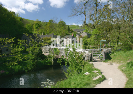 Milldale village, Dovedale Peak District National Park, Staffordshire ...
