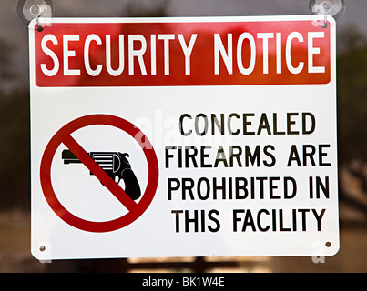 Firearms Prohibited warning sign on Federal facility - Washington, DC ...