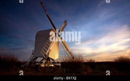 Twilight image of Chillenden windmill Chillenden Kent England which is ...