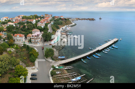 Aerial view of Ahtopol at the Black Sea coast Stock Photo - Alamy