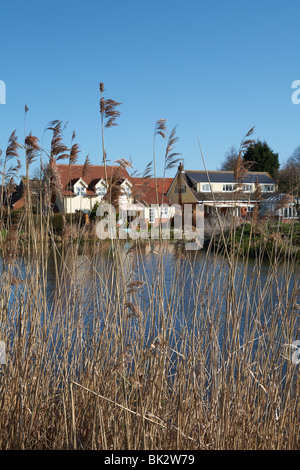 River Stour at Nayland, Suffolk, England, in the Constable Country ...