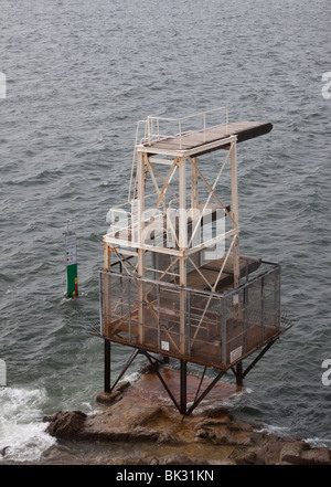 Disused diving tower Stock Photo - Alamy