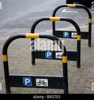 Bicycle Parking Bars Stock Photo - Alamy