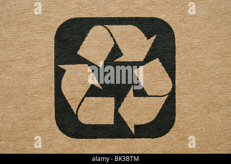 Recycling symbol for cardboard Stock Photo - Alamy