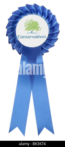 Conservatives Blue Rosette Stock Photo - Alamy