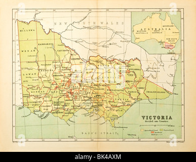 Old map of Australia Stock Photo - Alamy