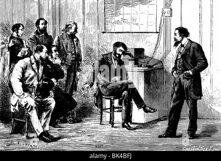 Alexander Graham Bell, Telephone System, 1877 Stock Photo: 245870621 ...