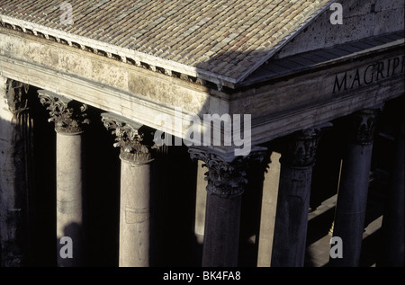 Corinthian order from the Pantheon, Rome. Cornice with modillions and ...