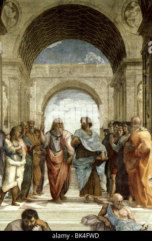 Ancient Greek philosophers Plato and Aristotle as personification of ...
