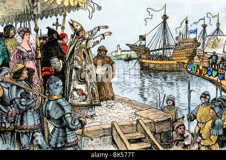 15th century war ship Stock Photo - Alamy