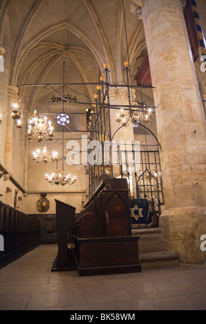 Old new synagogue (staronova synagoga) interior Prague Czech Republic ...
