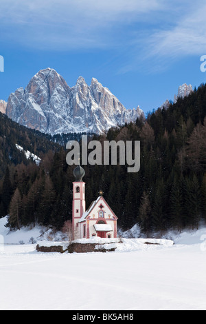 The Church of St. Johann in Ranui, in the Italian Dolomites, around ...