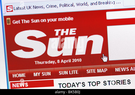 The sun newspaper online website Stock Photo - Alamy