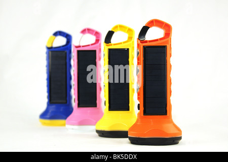 colourful 'BoGo Light ' Solar Paneled torches Stock Photo - Alamy