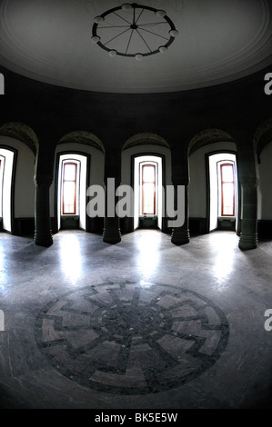 Occult symbol of a black sun in the floor of the Hall of SS Generals ...