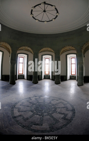 Occult symbol of a black sun in the floor of the Hall of SS Generals ...