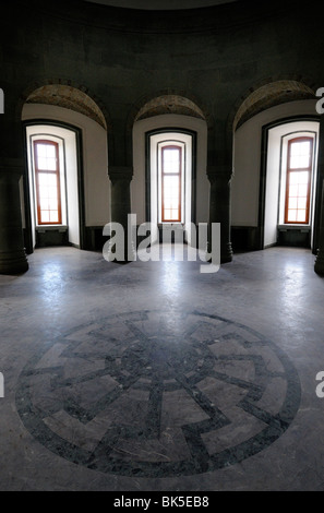 Occult symbol of a black sun in the floor of the Hall of SS Generals ...