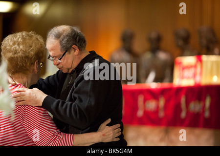 Faith healer healing at church service at Kensington Temple evangelical ...